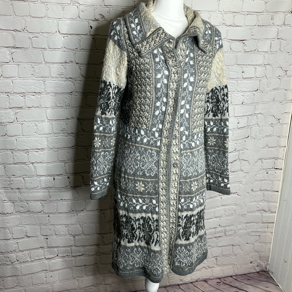 Sundance | Sweaters | Sundance Fair Isle Knit Sweater Coat Cardigan ...